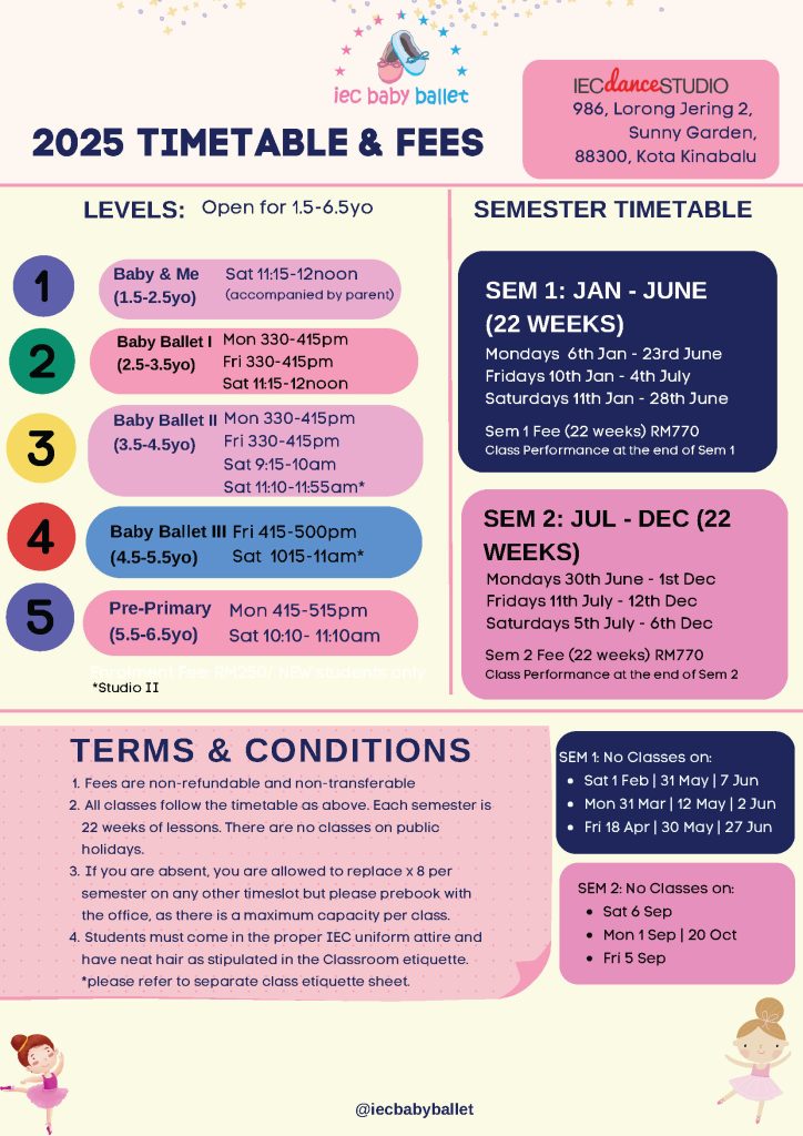 2025BB Timetable & Fees | IEC | Success in Education | Sabah, Malaysia